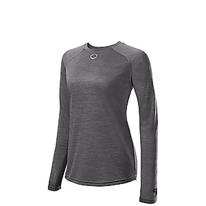 EvoShield womens Fx Long Sleeve Training Tee Shirt, Charcoal, X-Small US