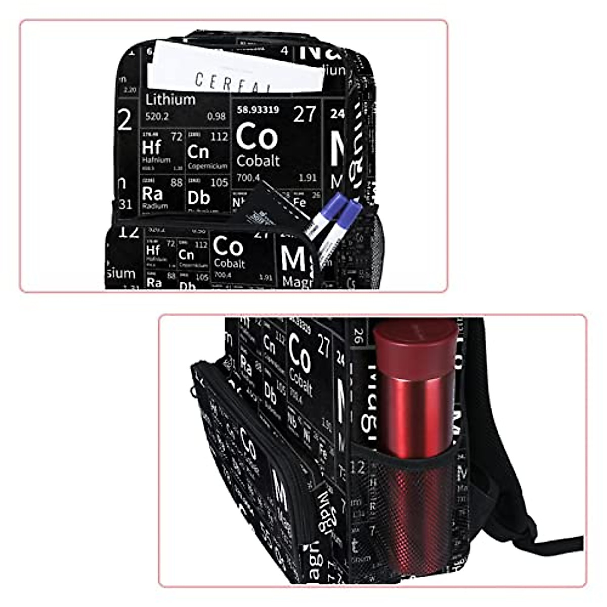 VBFOFBV Lightweight Casual Laptop Backpack for Men and Women, Blackboard Periodic Table of Chemical Elements