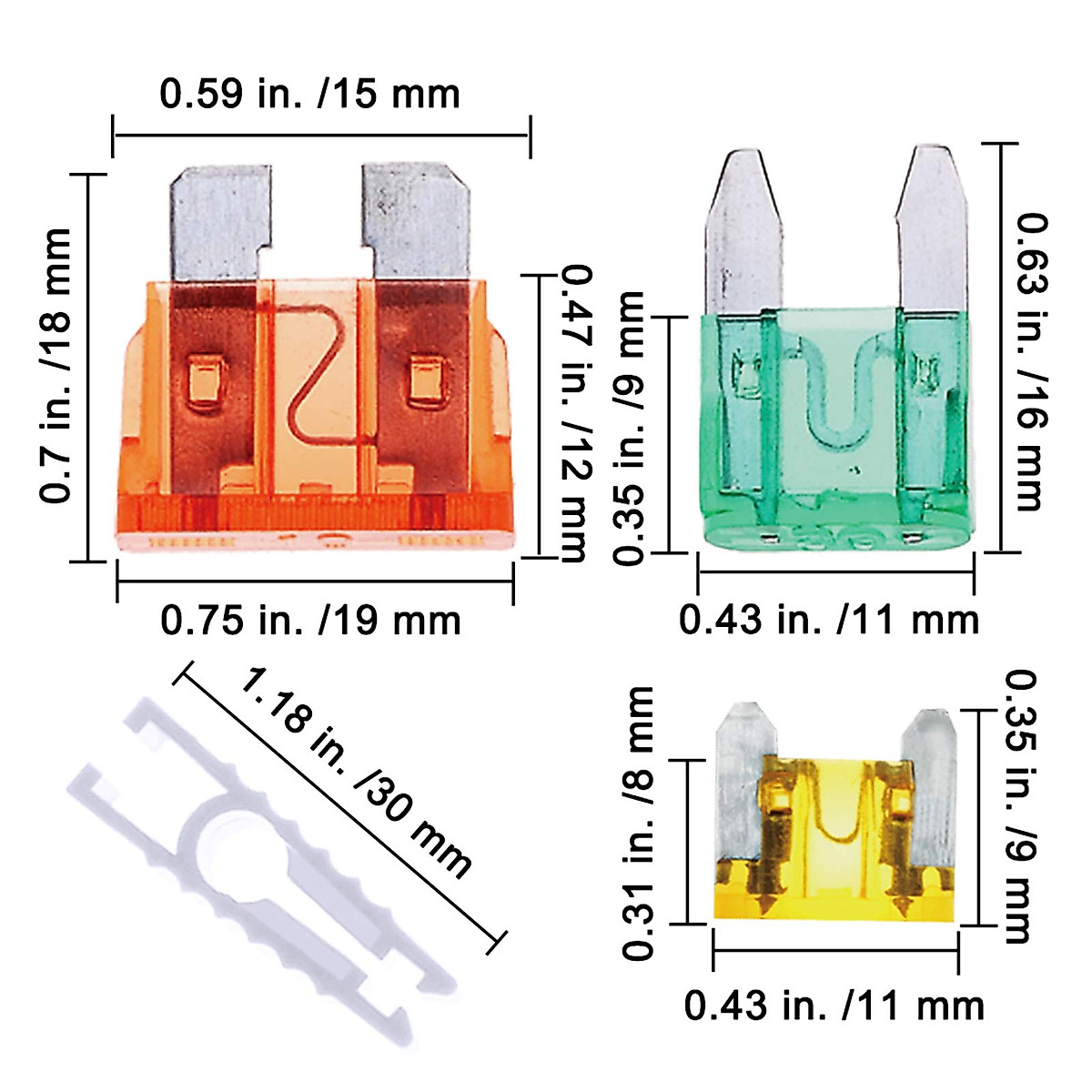 288 Pieces Car Fuses Assortment Kit - Blade Fuses Automotive - Standard & Mini & Low Profile Mini Size (2A/5A/7.5A/10A/15A/ 20A/30A/40AMP/ATC/ATO) Replacement Fuses for Marine, Auto, RV, Boat, Truck