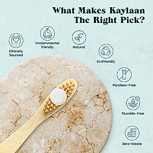 Kaylaan Toothpaste Tablets with Fluoride - Chewable, Plastic-Free, Eco-Friendly, Travel-Friendly & Zero Waste, Fresh Mint Flavor with Xylitol (90 Tabs)
