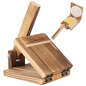 Vintage Charcoal Hardwood Tortilla Press, 6.5 x 5.1 Inches Rectangle Solid Wood Tortilla Maker, Labor-Saving Wood Flour Tortilla Press for Homemade Mexican Tortillas, Roti, Burritos, Tacos