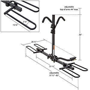Elevate Outdoor BC-4071-2 Platform Hitch Bike Rack, Fits 2 Bikes