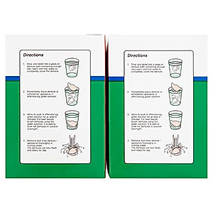 Denture Cleaner Tablets Equate Fresh Mint 240 Count Bundle with Dentu-Care Denture Brush for Maintaining Good Oral Care for Full/Partial Dentures