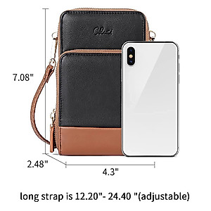 CLUCI Backpack Purse for Women Bundles with Small Crossbody Bag Leather Cellphone Shoulder