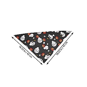 BCOATH 2 Pcs Pet Bib Cosplay Accessories Ghost Towel Pumpkin Cat Scarf Kitten Triangle Bibs Triangle Dog Necktie Dog Kerchief Washable Neckerchief Dog Bandanas Collar Polyester Bibs