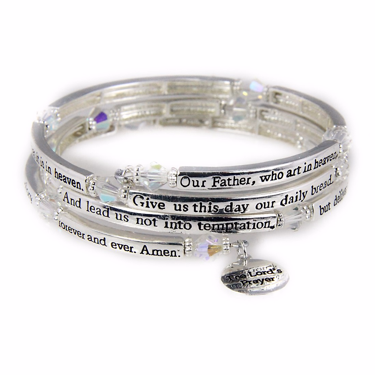 4030561 The Lord's Prayer Christian Coil Wrap Bracelet Jesus Religious Christ