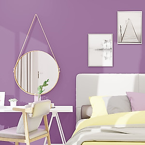 VIOPVERY Contact Paper 15.7"x393" Solid Light Purple Wallpaper Peel and Stick Wall Paper Waterproof Easily Removable Self-Adhesive Film Wall Covering for Kitchen Countertop and Cabinet Shelf