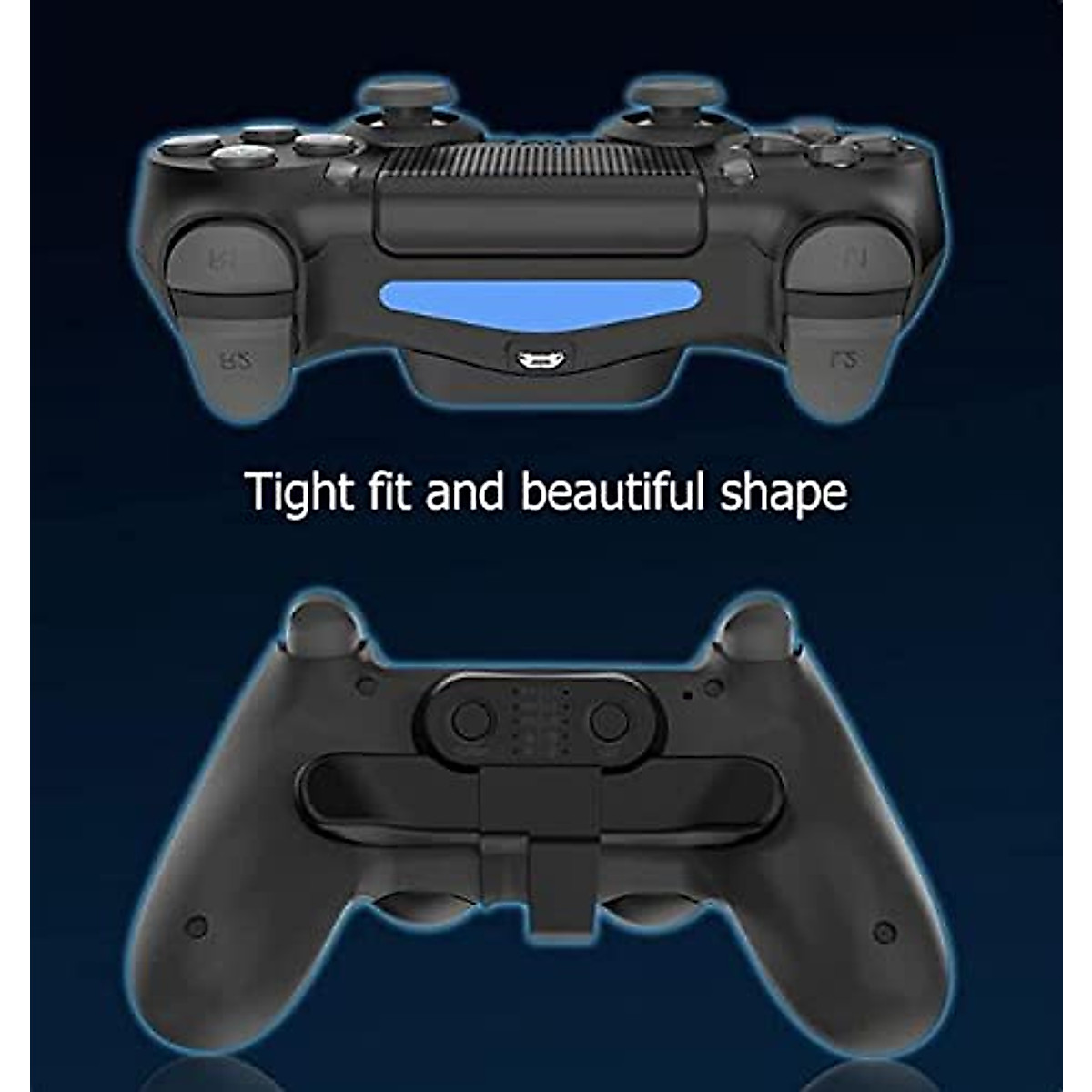 Diyeeni Paddles for PS4 Controller, 10 Key Back Attachment, Controller Paddles for PS4, Plug and Play, Support for Turbo Burst, Programmable Buttons
