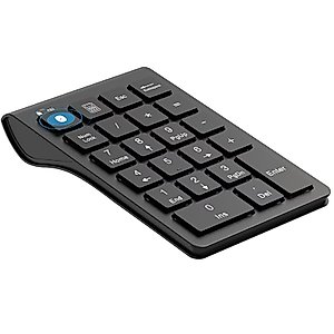 Bluetooth Number Pad Wireless & Wired 10 Key USB Keypad, Rechargeable Numpad for Laptops, Desktop, Computers Accessories Compatible with MacBook iPads ChromeBook EliteBook Notebook etc.