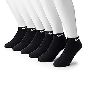 Nike Men's 6-pk. Low-Cut Performance Socks, S 8-12 (Black)