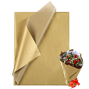 Naler Gold Tissue Paper, 60 Sheets Tissue Paper Bulk Gift Wrap for Christmas Crafting Wedding Party DIY Birthday Decorations,14x 20