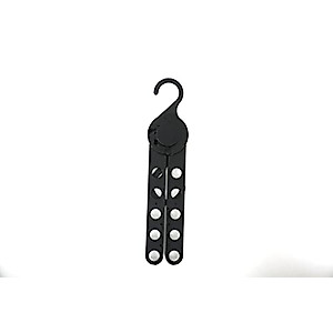 Closet Organizer Foldable Clothe Hangers - Bigtime Closet Space Saver - Holds 20lbs Durable & Portable - Use at Home, Dorm, and Office (Black 10 Pack)