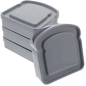 4 Pack of Sandwich Containers Reusable, Plastic Food Storage with Snap-Off for Fruit, Salad, Lunch Box Snacks and Food Storage