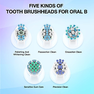 Replacement Toothbrush Heads Compatible for Oral B Braun Electric Toothbrush,10 Pack Professional Precision Brush Heads for Oral b 7000/Pro 1000/9600/ 5000/3000/8000