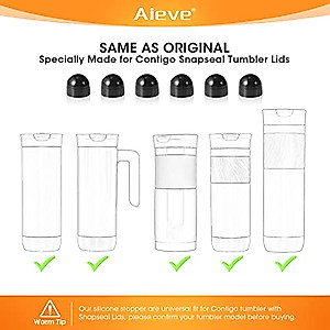 AIEVE Rubber Stopper for Contigo Snapseal Coffee Travel Mug, Rubber Stopper Replacement for Contigo Snapseal Lid(6 Pack)