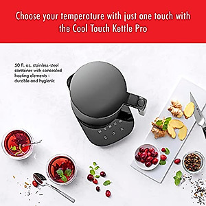 ZWILLING Enfinigy Cool Touch 1.5-Liter Electric Kettle Pro, Cordless Tea Kettle & Hot Water