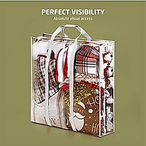 ZOBER Christmas Wrapping Paper Storage Bag Slim Design for Underbed Wrapping Paper Storage Container or Closet Storage Gift Wrap Organizer Gift Wrap Accessory Pack 30" x 30" x 8