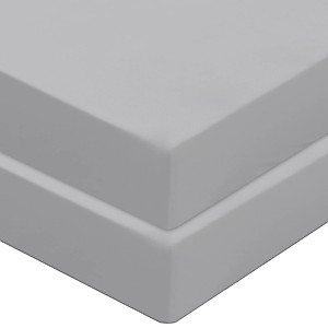 PHF Soft Mini Crib Sheets Set, 2 Pack Silky Comfy Pack N Play Sheets for Boys Girls, Universal Fit for Pack N Play, Playard and Mini Crib Mattresses, Grey & Grey