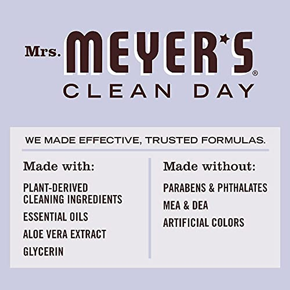 MRS. MEYER'S CLEAN DAY Liquid Dish Soap Refill, Biodegradable Formula, Lavender, 48 fl. oz