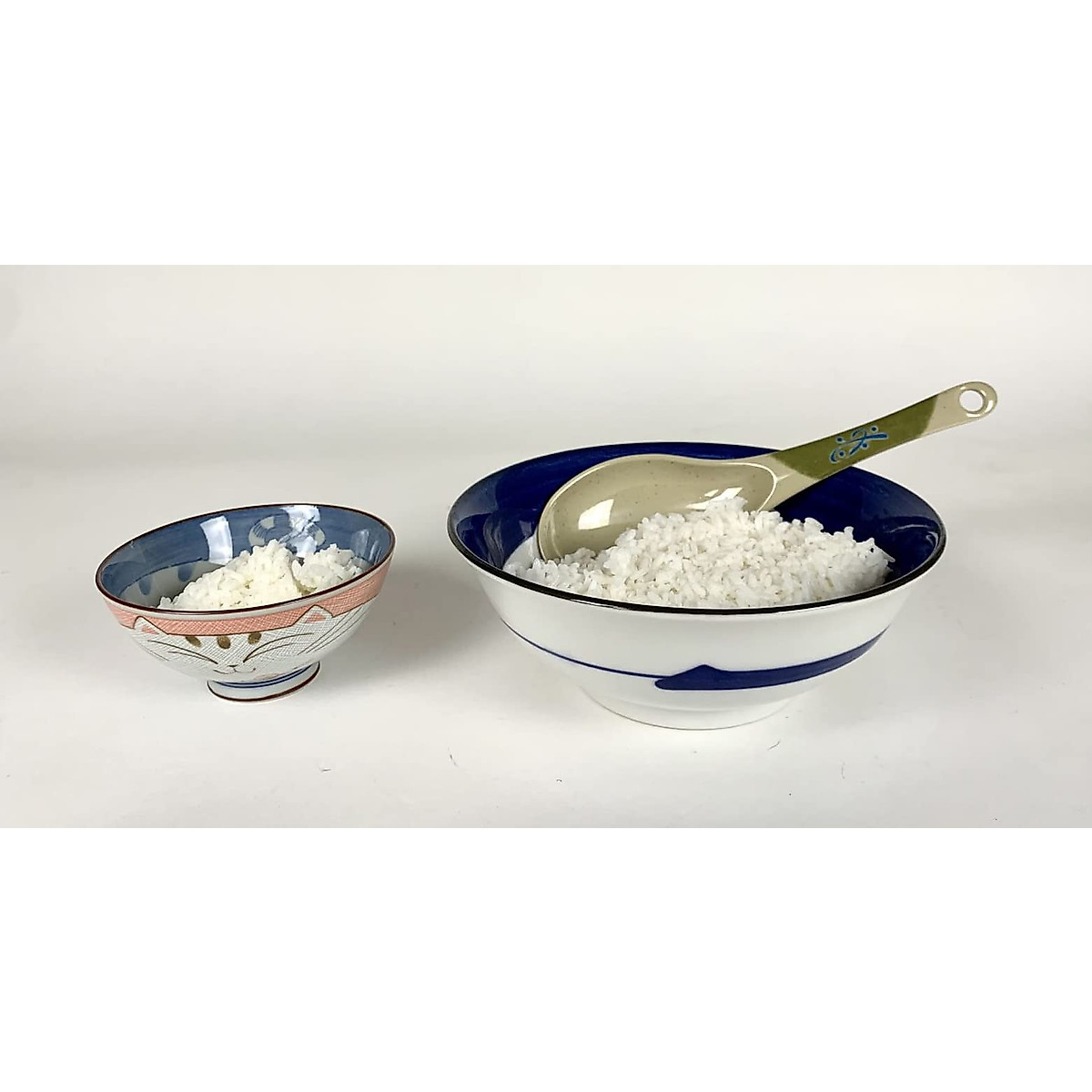 JapanBargain 2345, Set of 2 Serving Spoons Japanese Soup Serving Spoons Chinese Soup Serving Spoons Rice Serving Spoons Table Serving Spoons, Green Melamine