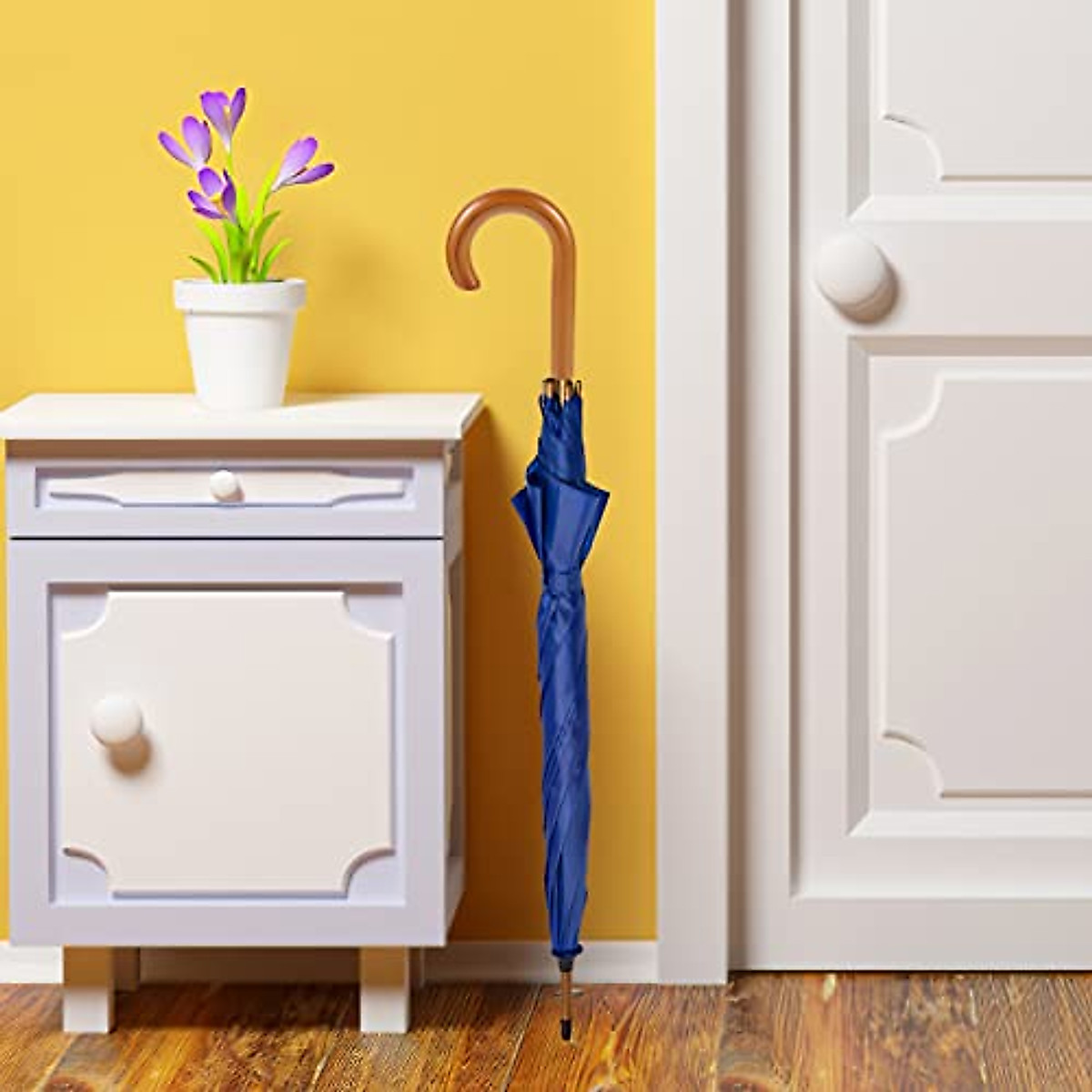 Replacement Handle for Rain Umbrella Umbrella J Handle Umbrella Grip Replacement Compact Outdoor Rain Umbrella Curved Handle Grip Light Brown