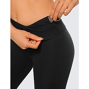 CRZ YOGA Women's Butterluxe Super High Waisted Workout Leggings 28 Inches -Over Belly Buttery Soft Full Length Yoga Pants Black X-Large