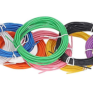 Kadimendium 10 Color 3D Pen PCL Filament Refill 1.75mm Low Temperature Bright 3D Printing Pen Consumables Filament Bundle Multicolor 5m for 3D Printers