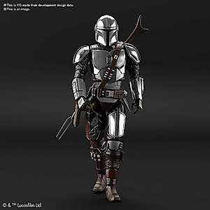 Bandai Hobby - The Mandalorian - The Mandalorian Beskar Armor (Silver Coating Ver.), Bandai Spirits Star Wars 1/12 Model Kit