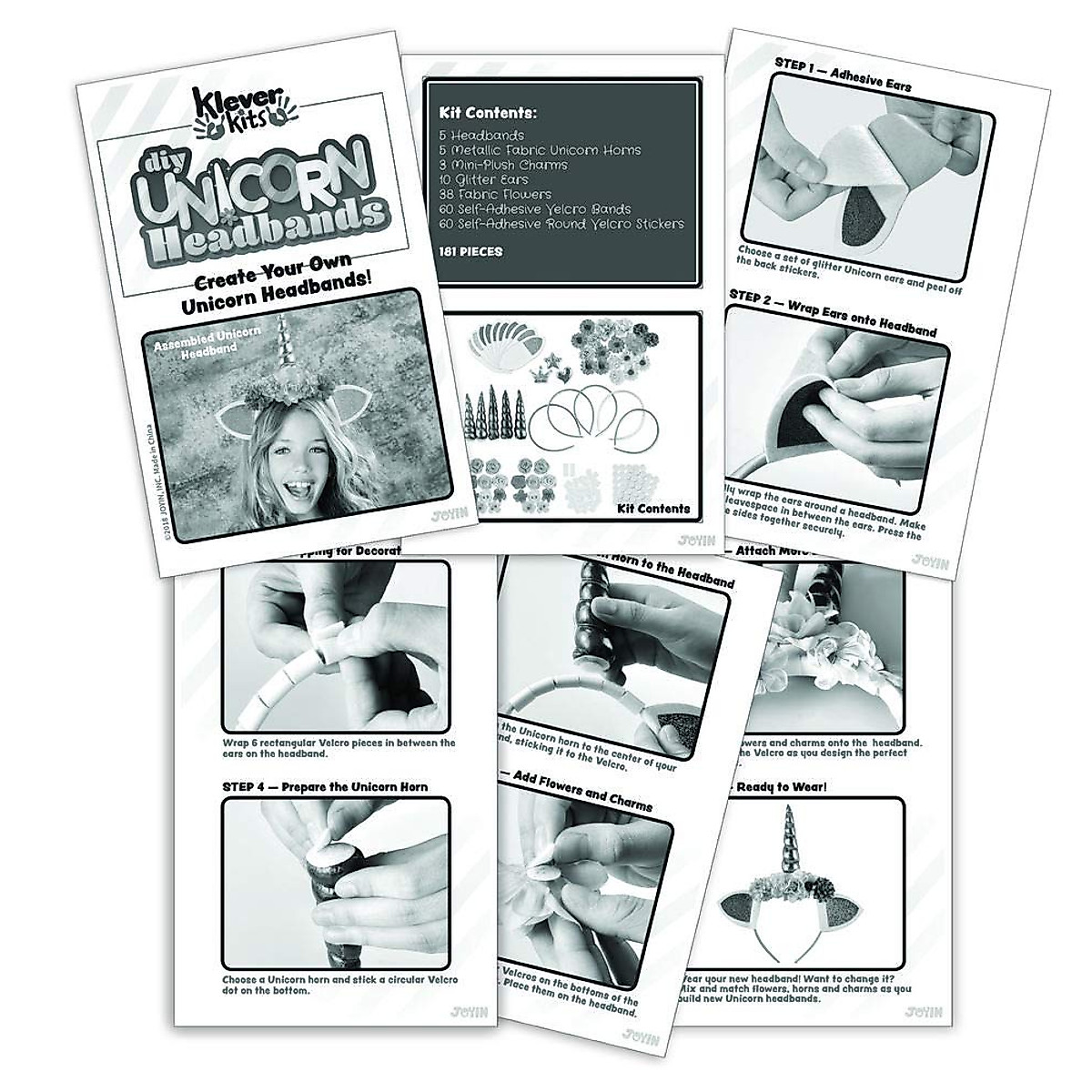 Create Your Own Unicorn Headband Girls Art & Craft Kit DIY Unicorn Fashion Headband Hair Accessories