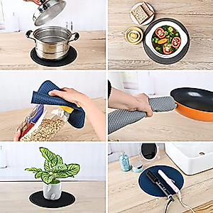 Silicone Microwave Mat Heat Resistant Multifunctional Mat, Splatter Guard, Trivet, Hot Pad, Pot Holder Round 12 Inch, 2 Pcs