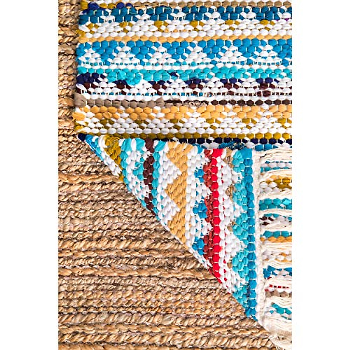 nuLOOM Rainbow Striped Boho Accent Rug, 2' x 3', Multi