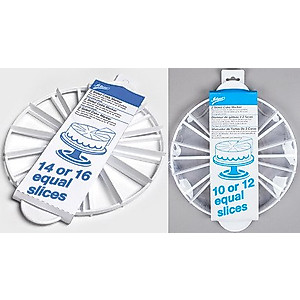 Ateco Set of 2 Cake Portion Markers: 10 or 12 Slices + 14 or 16 Slices