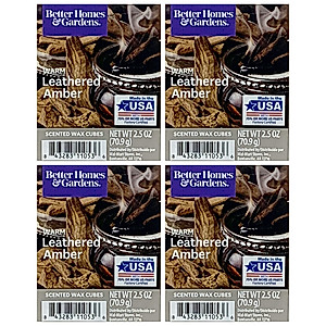 Better Homes and Gardens Warm Leathered Amber Wax Cubes - 4-Pack