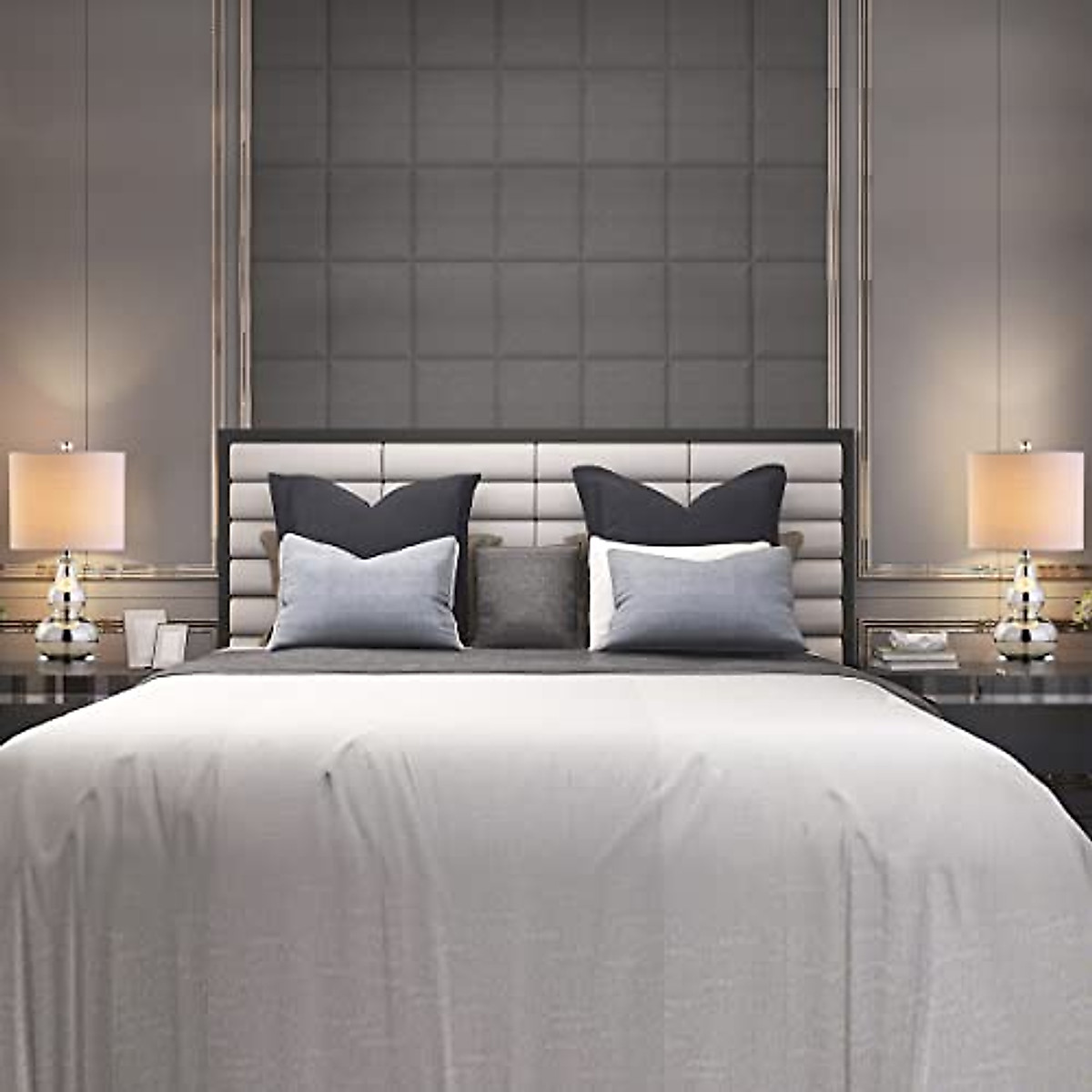 JONATHAN Y JYL1028C Anya 20.5" Mini Glass LED Table Lamp, Transitional, Glam, Midcentury, Modern, Elegant, Office, Living Room, Family Room, Dining Room, Bedroom, Hallway, Foyer, Silver