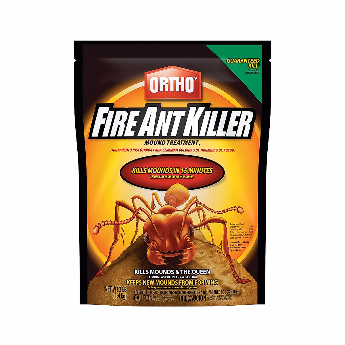 Ortho Fire Ant Killer Mound Treatment1, Kills Mounds and the Queen, Use on Lawns, Ornamentals and Flower Gardens, 3 lb.