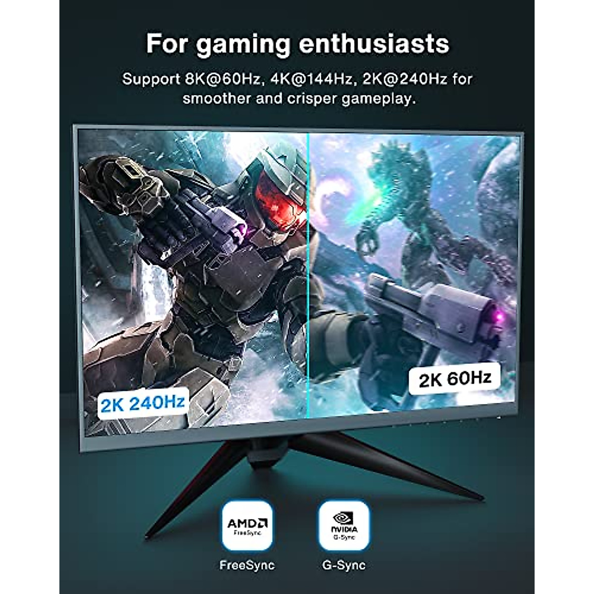 VESA Certified DisplayPort Cable 1.4, iVANKY 8K DP Cable 6.6ft (8K@60Hz, 4K@144Hz, 2K@240Hz)HBR3 Support 32.4Gbps, HDR, HDCP 2.2, FreeSync G-Sync, Braided Display Port for Gaming Monitor, Graphics, PC