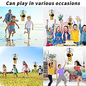 Ynybusi Flying Ball RC Toys,Built-in LED RC Robot Drone Remote Control Helicopter Indoor Outdoor Games Toys for Kids Boys Girls 6 7 8 9 10 Year Old Birthday (Yellow)