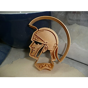TROJAN HELMET TRADITIONAL STYLE DETAILED COOKIE CUTTER MADE IN USA PR4649 Gold