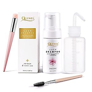 Lash Shampoo Cherry Blossoms 100ml Eyelash Shampoo For Lash Extensions Eyelid Foaming Cleanser With Lash Shampoo Brush And Bottle Paraben & Sulfate Free For Salon And Self Use(cherry blossoms,100ml)