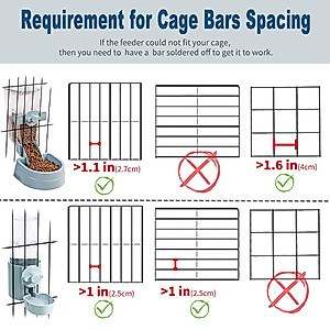 Oncpcare 1L Hanging Small Animal Feeder with Lid Small Animal Feed Box, Automatic Pet Feeder, Great for Rabbits, Ferrets, Cats, Birds and Other Small Animals1