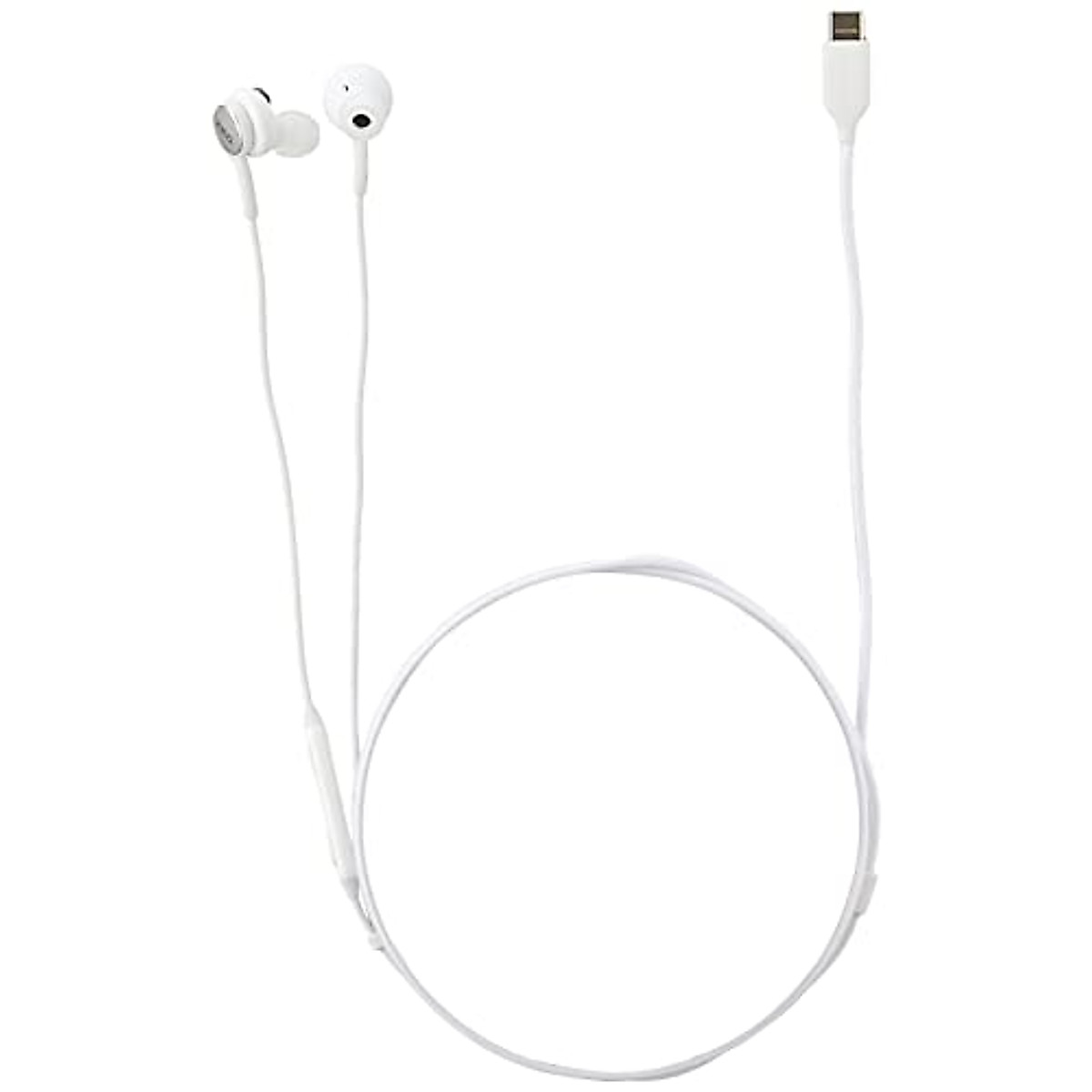 Samsung AKG Stereo Earbud USB-C Headset with In-Line Mic - White (Renewed)