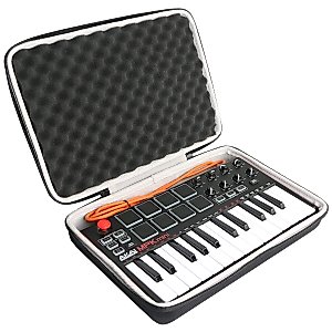 Khanka Hard Travel Case Replacement for Akai Professional MPK Mini MKII & MK3 & MPK Mini Play | 25-Key Ultra-Portable USB MIDI Drum Pad & Keyboard Controller