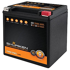 Hifonics TPS-6 Six-Speaker Bluetooth Polaris/ATV/UTV/RZR/Marine Soundbar System Bundle with Metra SK-BTX30L AGM Battery 420 CCA Crank Amps Compatible with Boat/ATV/UTV/Cart/Motorcycle