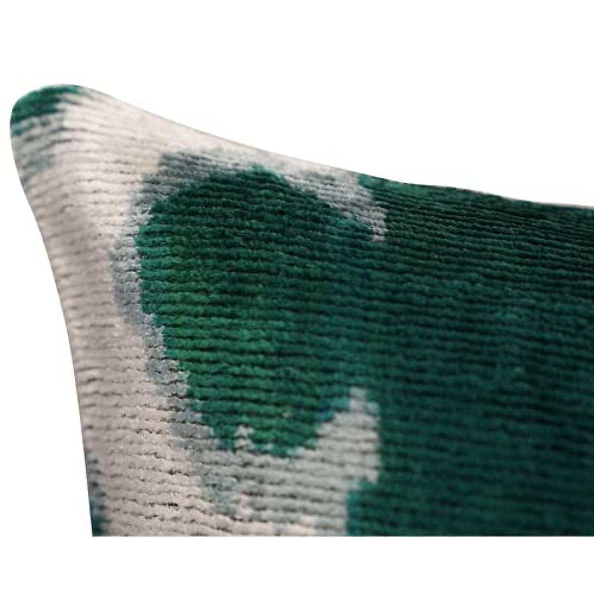 CANVELLO-Exquisite Down Pillow/Throw Cushion: Feather Pillows Elegance & Art | Iconic Throw Pillows with Ikat Design  | Soft Velvet Silk  (16"x16")