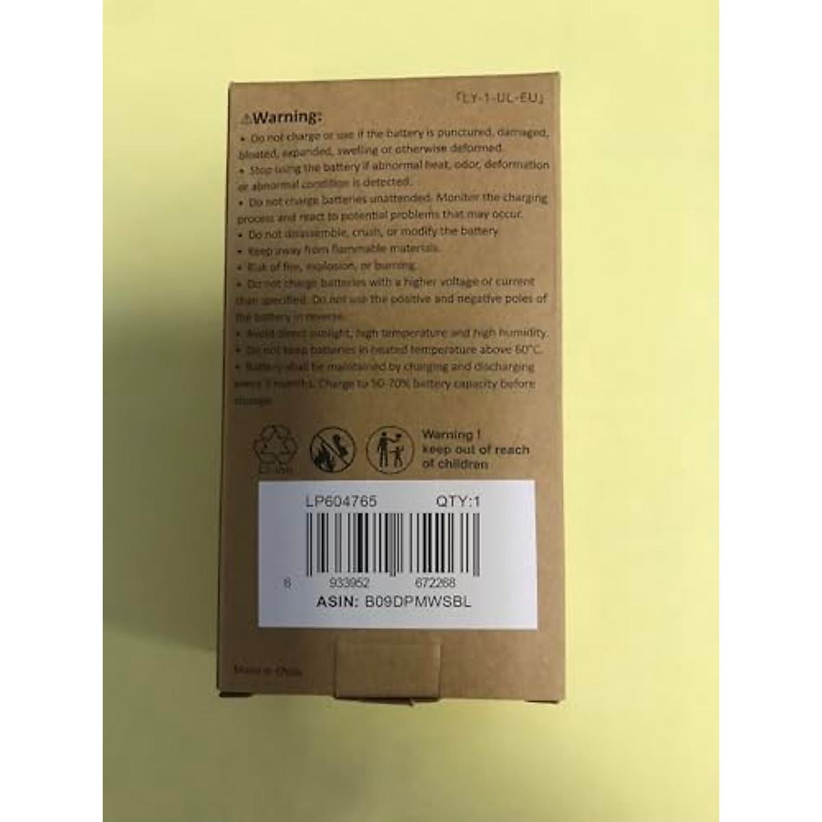 EEMB Lithium Polymer Battery 3.7V 1900mAh 604765 Lipo Rechargeable Battery Pack with Wire JST Connector for Speaker and Wireless Device- Confirm Device & Connector Polarity Before Purchase