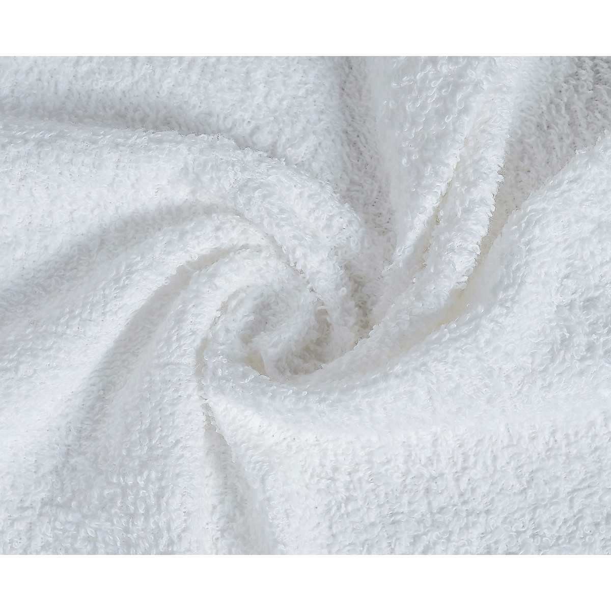Cotton Terry Towel Cleaning Cloths White, 14"x17" Pack of 24, 100% Cotton Terry Cloth Bar Rags White Bar Towels Multi-Purpose High Absorbent Terry Towels for Cleaning Auto Detailing or Painters