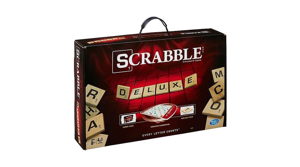 Scrabble Deluxe Edition - Classic Word Game for Families & Kids