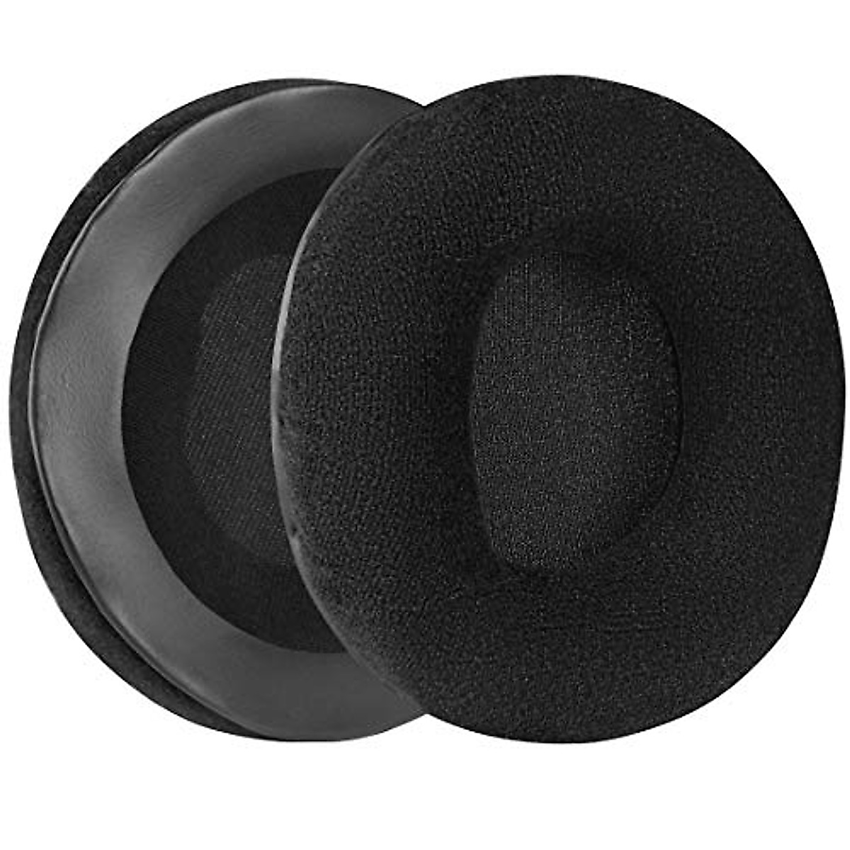 Geekria Comfort Velour Replacement Ear Pads for Sennheiser HD215, HD225 Headphones Ear Cushions, Headset Earpads, Ear Cups Cover Repair Parts (Black)