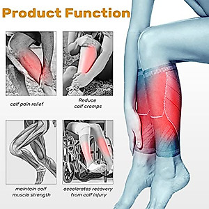 Calf Compression Sleeve Men-2 Pack Shin Splint Compression Sleeve - Lower Leg Compression Sleeve for Basketball Football Running Varicose Vein