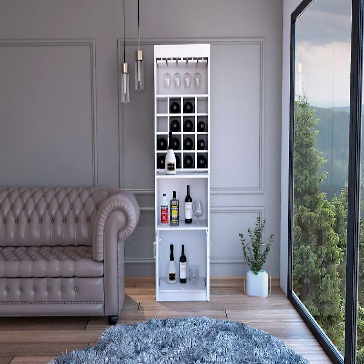 Bar Cabinet Modoc,Living Room -White